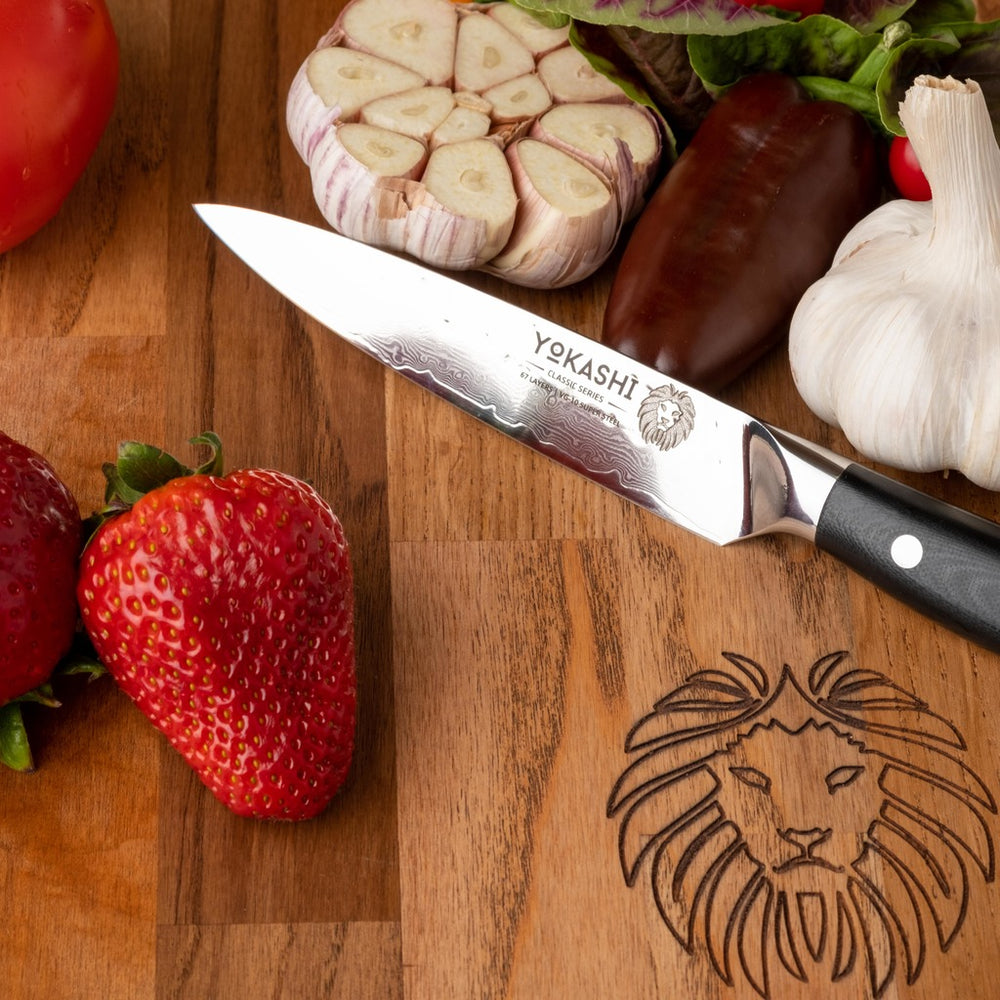 Damascus Steel Paring Knife | 5 Inch Knife - Yokashi Knives