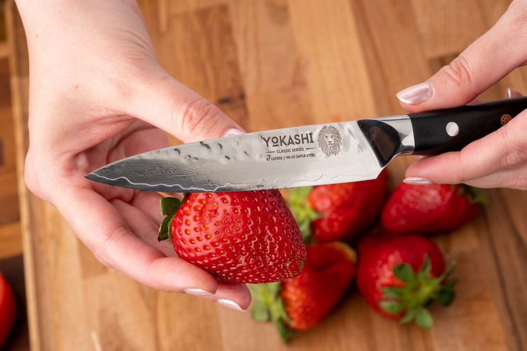 Damascus Steel Paring Knife | 5 Inch Knife - Yokashi Knives